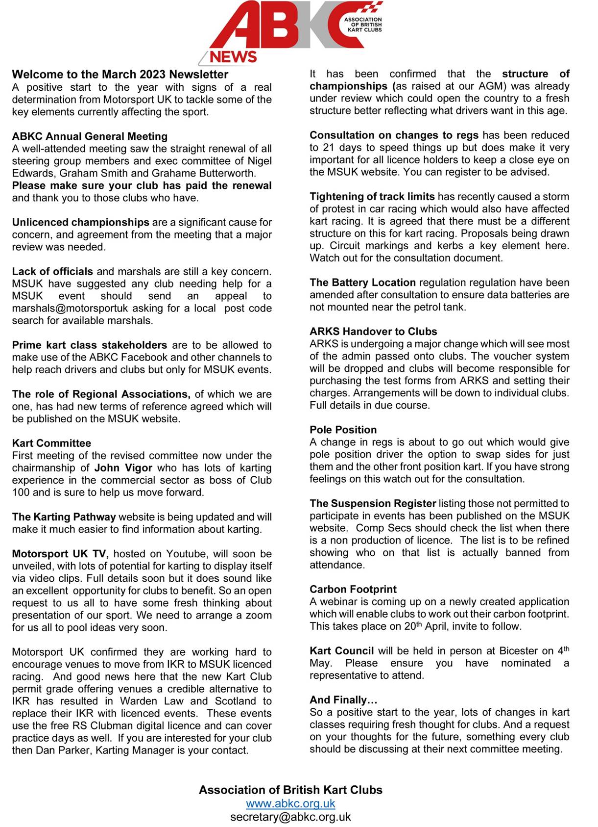 ENTRIES NOW OPEN!!! - TVKC