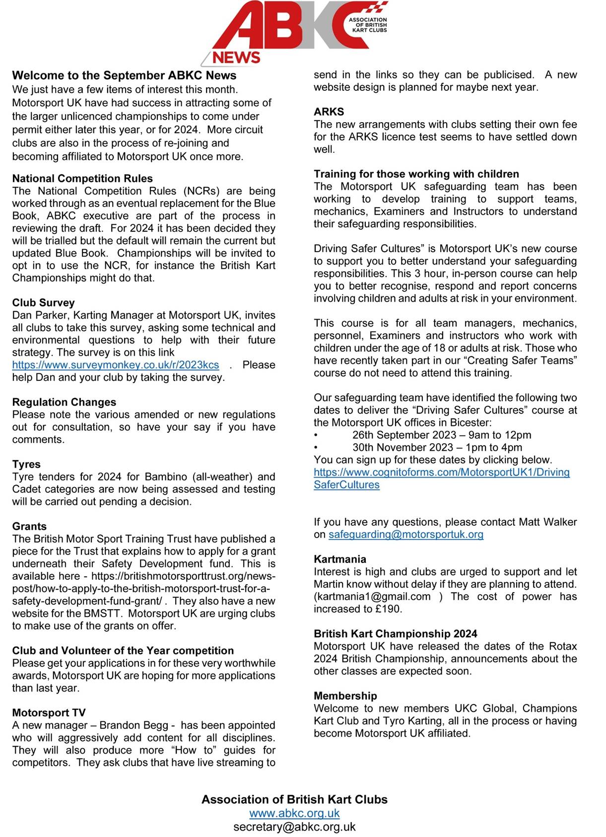 Trent Valley Kart Club | The home of british karting TVKC Lincolnshire